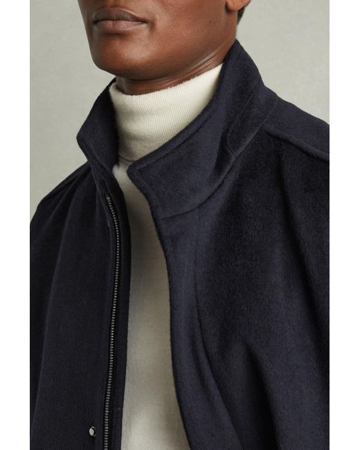 Reiss Wool-Blend Hybrid Coat in Blue for Men | Lyst UK