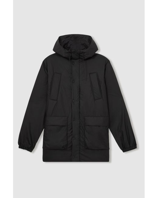 Rains Insulated Cargo Jacket in Brown for Men | Lyst