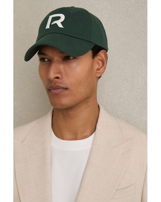 Reiss Chase - Dark Green Logo-embroidered Varsity Baseball Cap, One for Men | Lyst