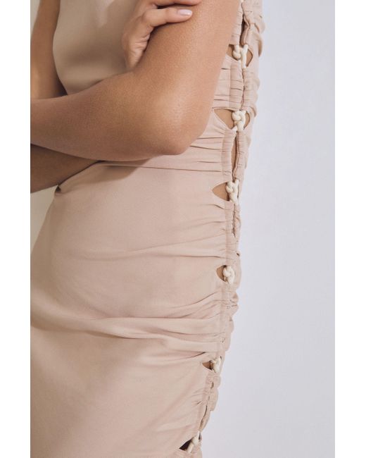 Reiss Brooke Neutral Atelier Cut-Out Rope-Cord Maxi Dress in Natural ...