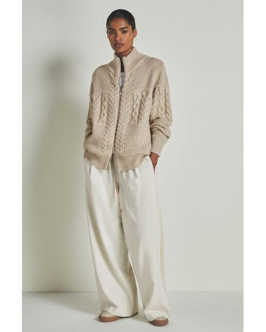 Les 100 Ciels Stone | S Wool And Cashmere Cardigan in Natural | Lyst