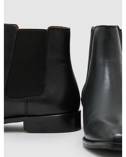 Reiss Leather Chelsea Boots in Black for Men | Lyst