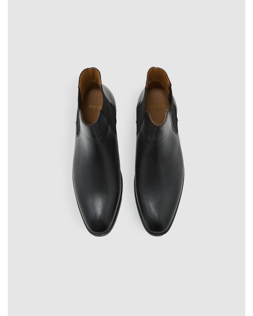 Reiss Leather Chelsea Boots in Black for Men | Lyst