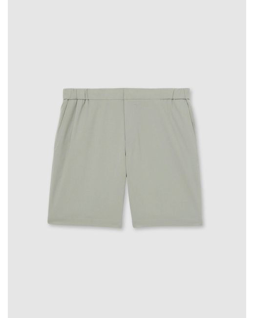 Reiss Deck - Sage Green Drawstring Chinos Shorts, 30 in Natural for Men ...