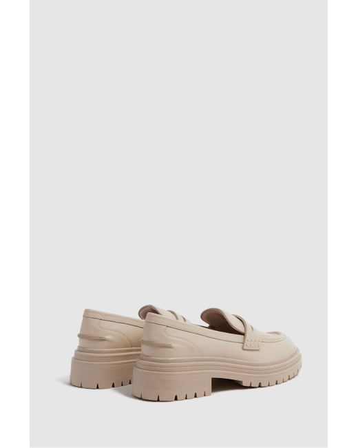 Reiss Adele Chunky Cleated Loafers in Natural | Lyst