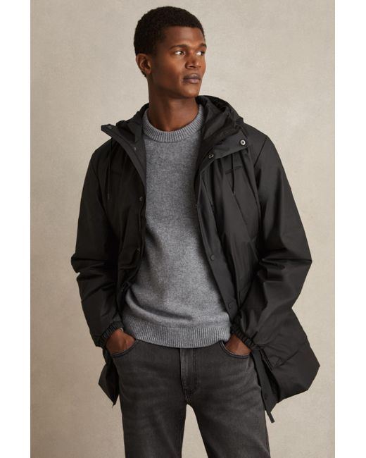 Rains Insulated Cargo Jacket in Brown for Men | Lyst