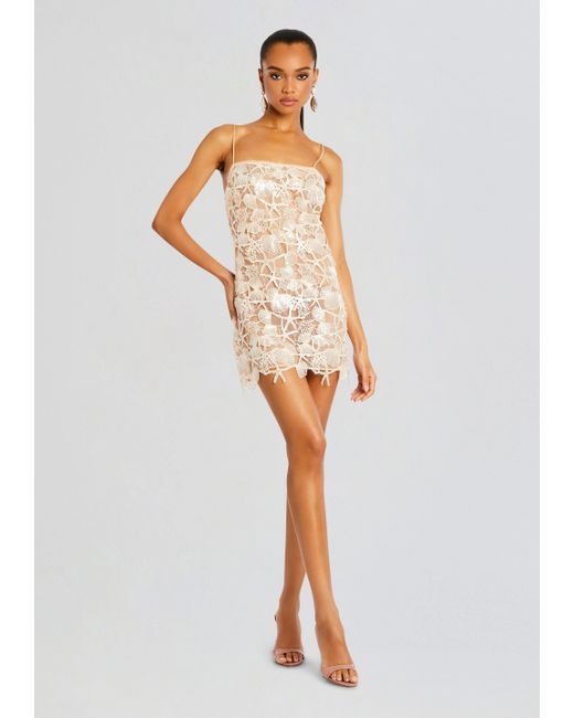 retroféte Jaala Sequin Lace Dress in White | Lyst