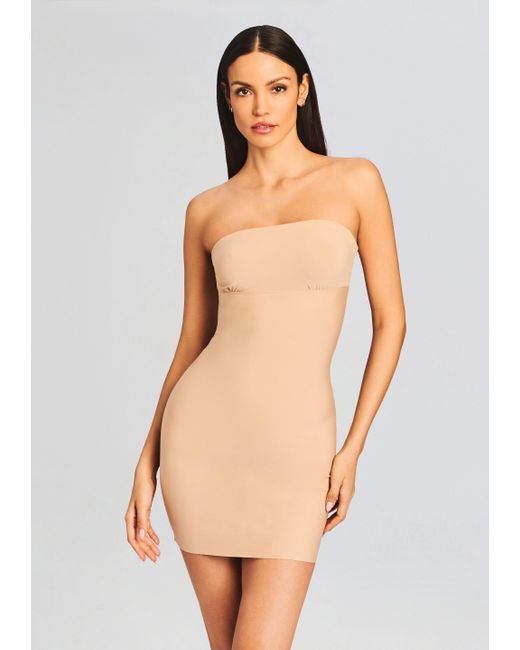 Commando Two-Faced Tech Control Strapless Slip in White | Lyst