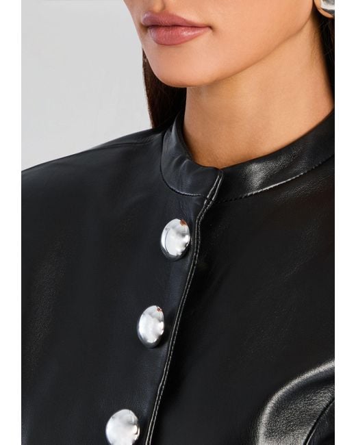 retroféte Callandra Leather Jacket in Black | Lyst
