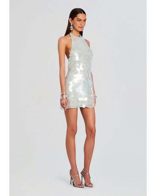 retroféte Bondera Sequin Dress in White | Lyst