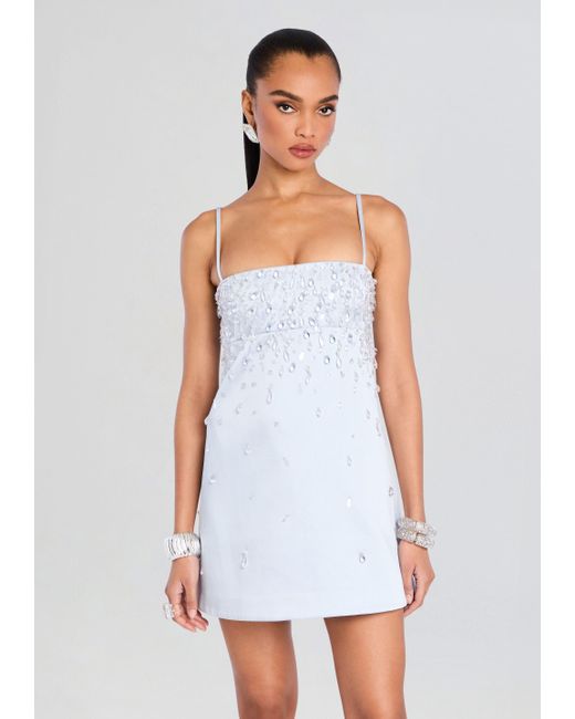 retroféte Cornelia Embellished Dress in White | Lyst