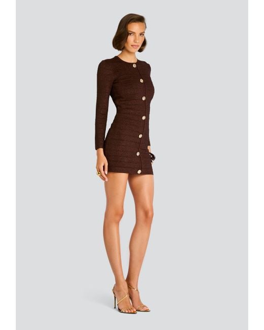 retroféte Saylor Bandage Knit Dress in Brown | Lyst