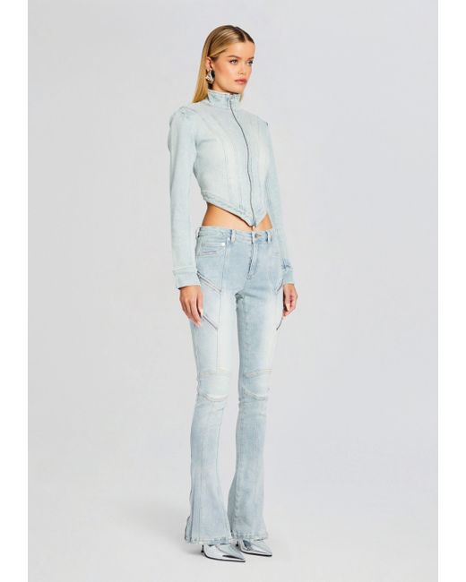 SER.O.YA Chrissy Denim Jacket in White | Lyst