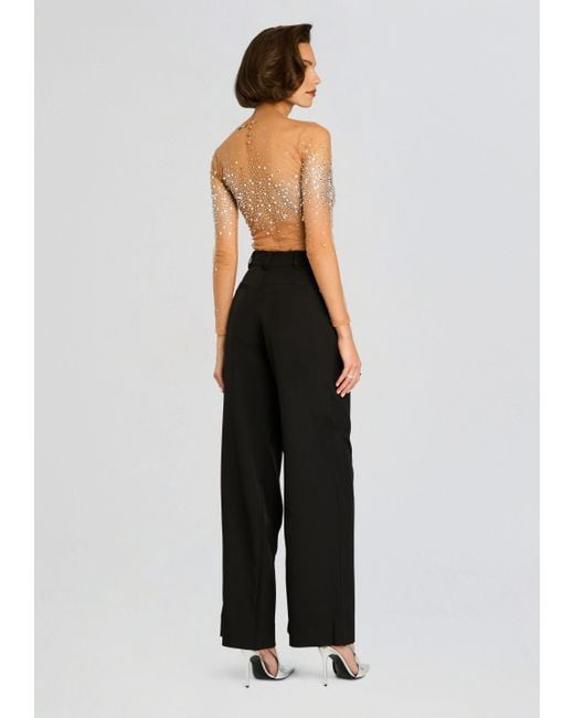 retroféte Nea Embellished Top in Black | Lyst