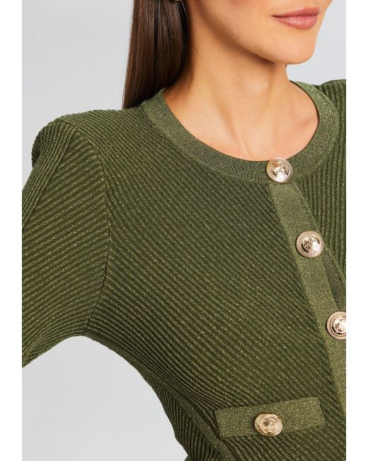 retroféte Sephira Rib Knit Jacket in Green | Lyst