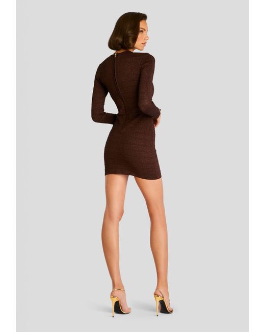 retroféte Saylor Bandage Knit Dress in Brown | Lyst