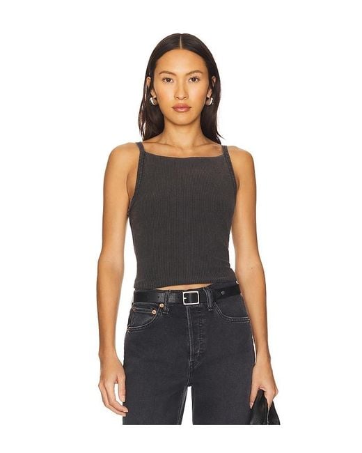Free People X We The Free Mia Tank in Black | Lyst