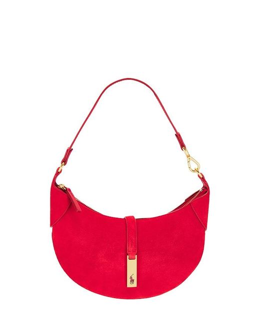 Polo Ralph Lauren Suede Shoulder Bag in Red | Lyst