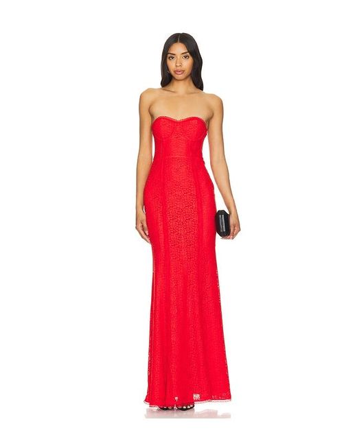 MAJORELLE Mari Elena Gown in Red | Lyst