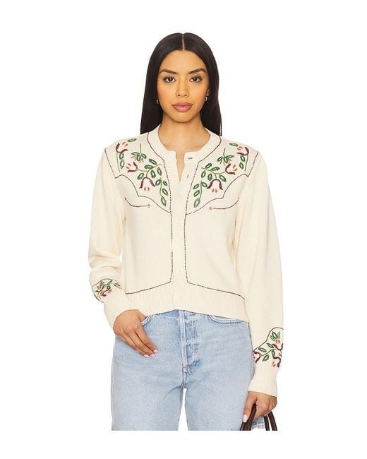 The Great The Western Beaed Cardigan in White | Lyst