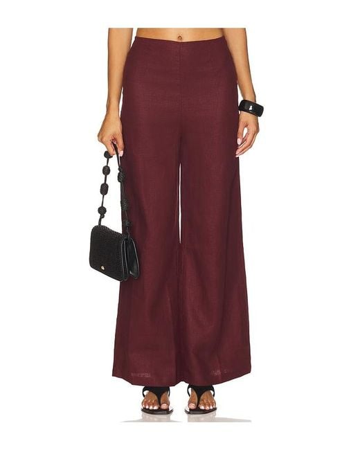 Faithfull the Brand Syna Pant in Red | Lyst UK