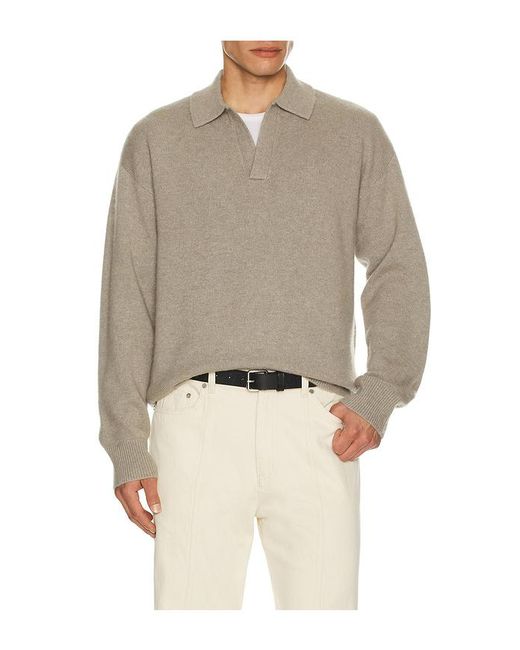 Helmut Lang Brushed Polo in Natural for Men | Lyst UK