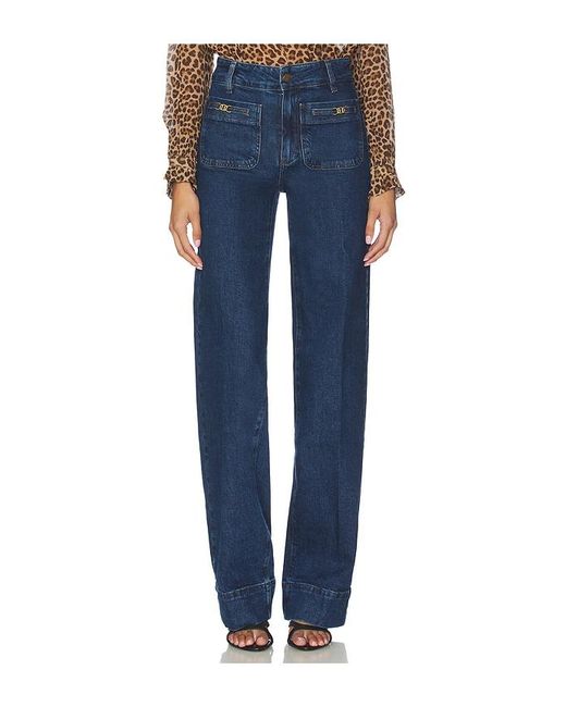 PAIGE Sasha Wide Leg Jeans in Blue | Lyst UK
