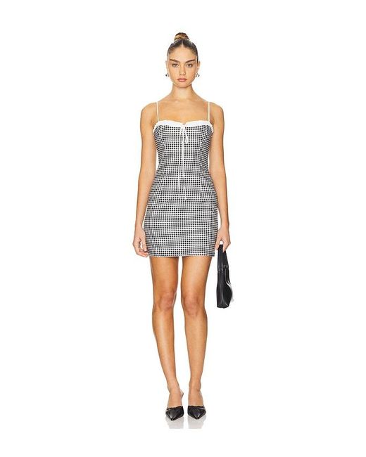 Lioness Bardot Gingham Mini Dress | Lyst