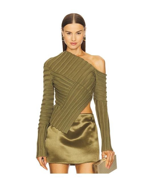 Cult Gaia Jaidan Knit Top in Green | Lyst