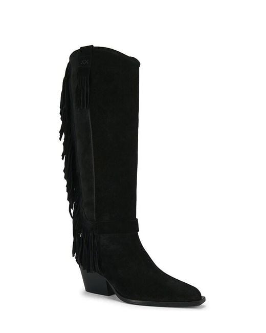 Free People Faith Fringe Western Boot in Black | Lyst UK