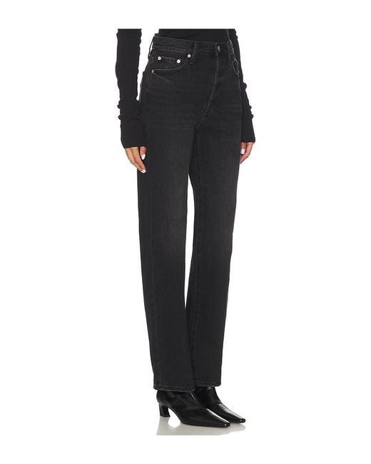 Pistola Cassie Super High Rise Straight Jeans in Black | Lyst UK