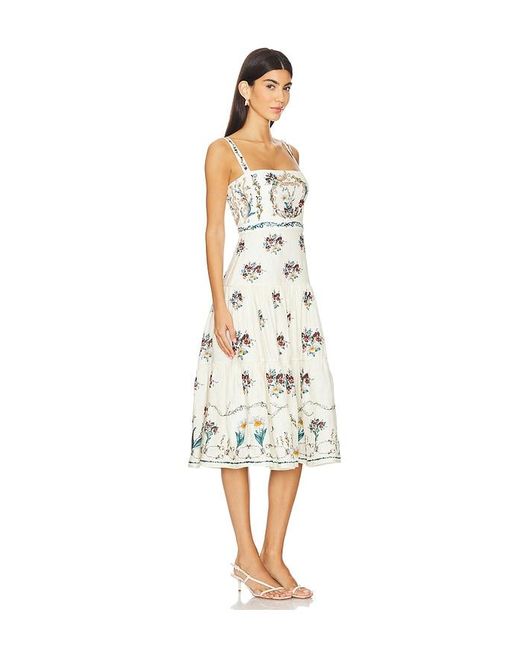 Agua Bendita Lima Midi Dress in White | Lyst UK