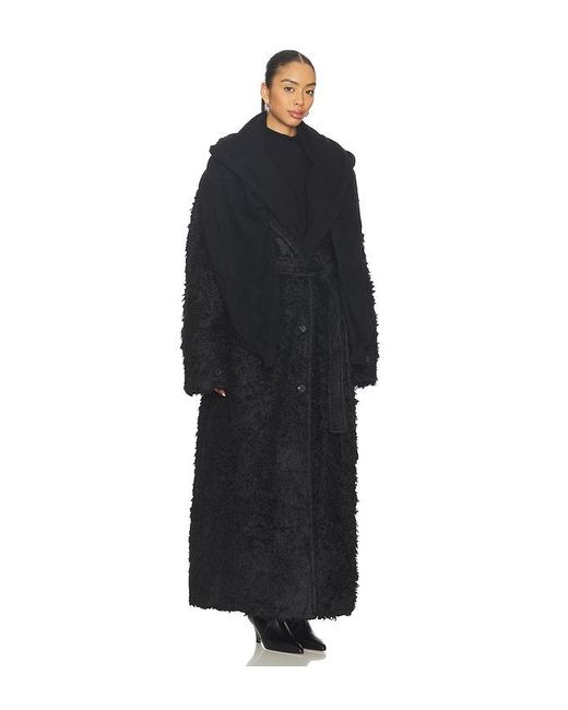 MARRKNULL Two-piece Waxed Trench Coat in Black | Lyst