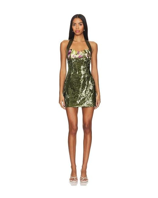 Kim Shui Strapless Mini Dress in Green | Lyst