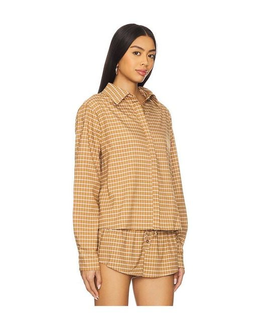 CHEMISE NIRVANA en Mustard Lioness en coloris Neutre | Lyst