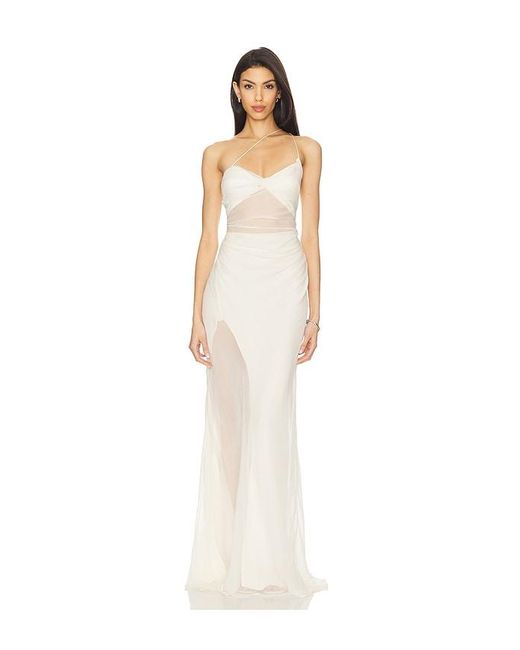 The Sei Strappy Diaphanous Gown in White | Lyst