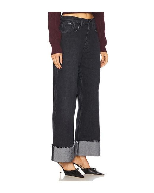 Hudson Jeans Jodie Seamed Front Yoke Wide Leg in Black | Lyst