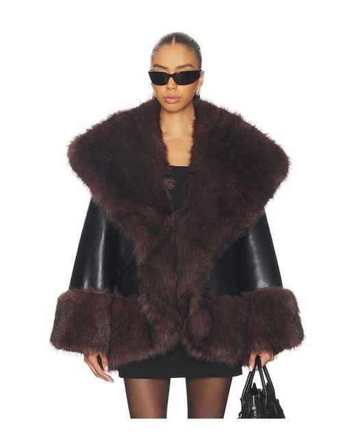 WeWoreWhat X Revolve Cocoon Faux Fur Jacket in Black | Lyst UK
