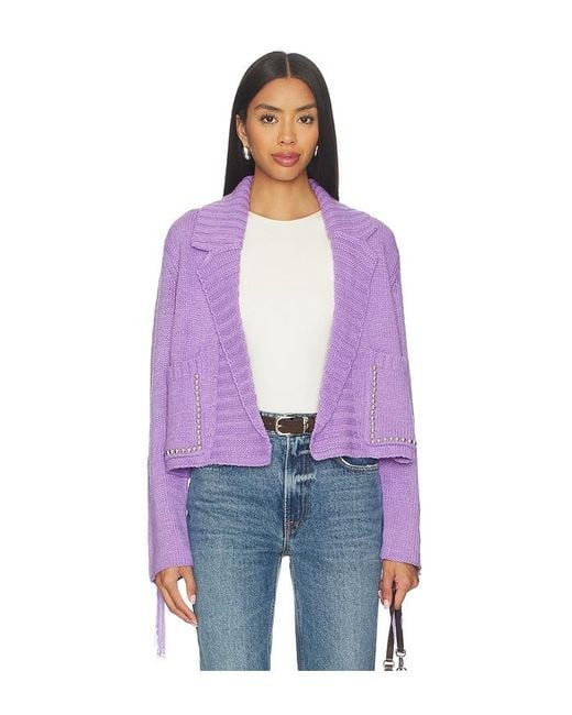 Urban Outfitters Cropped Rodeo Cardigan in Purple | Lyst UK