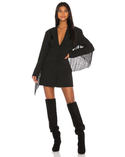 GRLFRND Denim Zoe Suit Dress in Black - Lyst