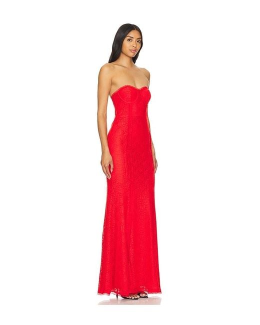 MAJORELLE Mari Elena Gown in Red | Lyst