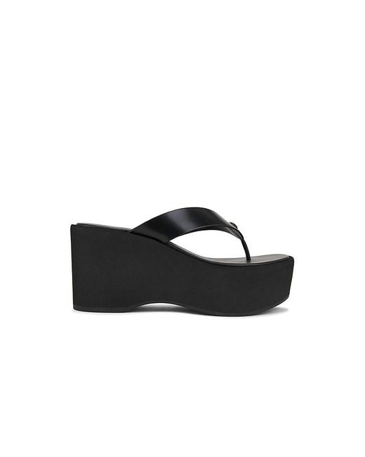 COACH Sculpted Platform Flip Flop in Black | Lyst
