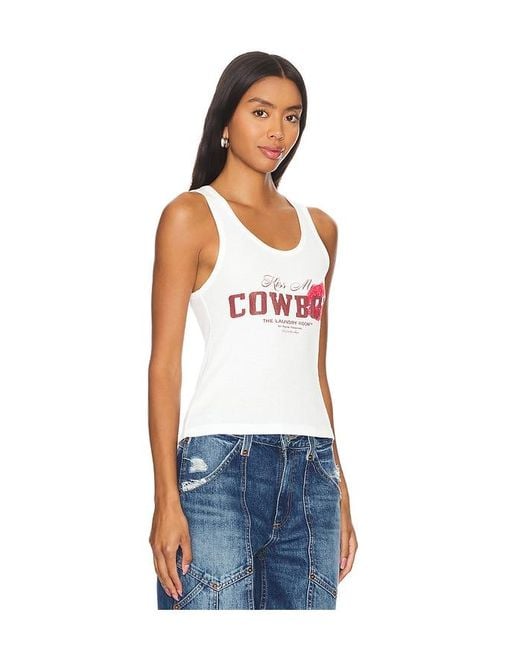 The Laundry Room Kiss Me Cowboy Rib Tank in Blue | Lyst