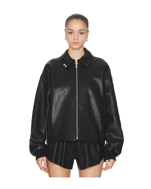 Halo Wrap Flight Bomber in Black | Lyst UK
