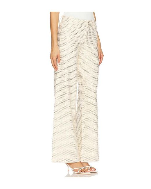 Alice + Olivia Trish Low Rise Embellished Baggy Jean in White | Lyst