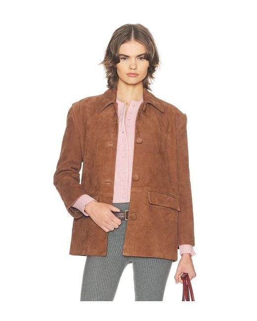 Helsa The Schoolhouse Jacket in Brown | Lyst