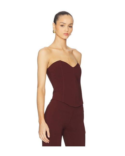 Runaway the Label Gisele Bustier Top in Red | Lyst