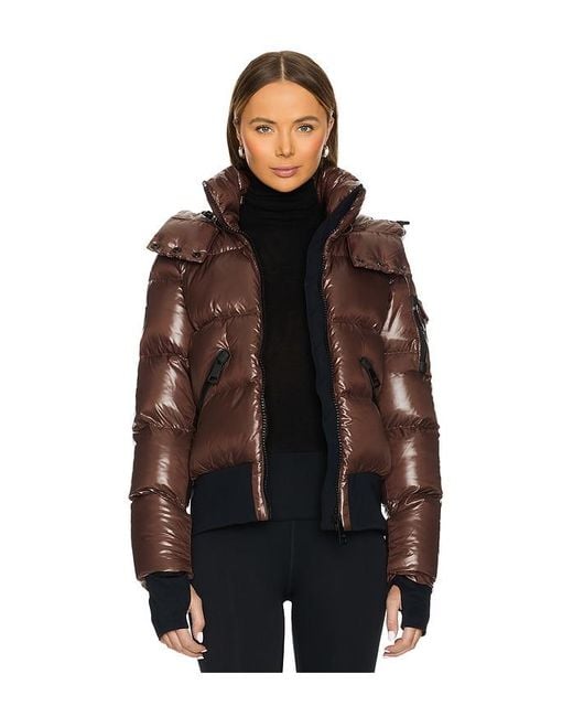 Sam. Lumi Puffer Jacket in Brown | Lyst