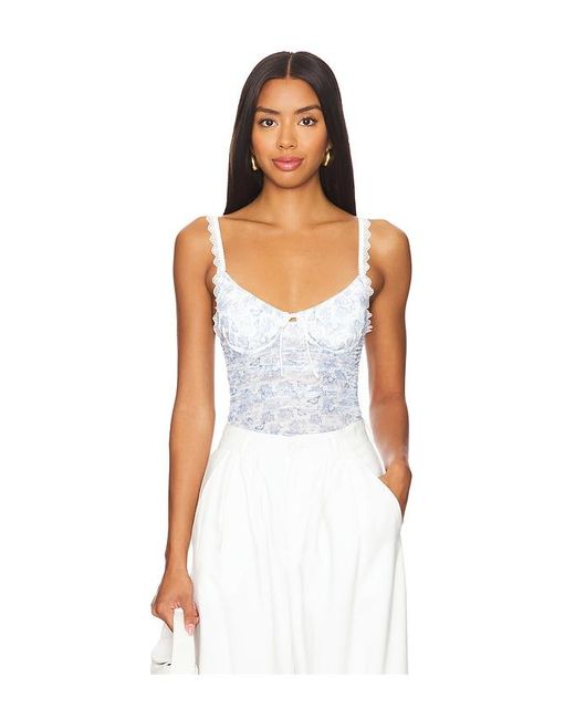 KAT THE LABEL Hazel Bodysuit in White | Lyst