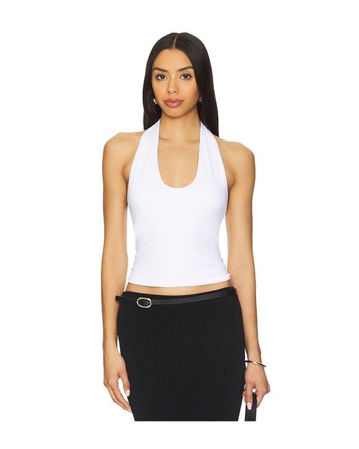 Susana Monaco Urban Halter Top in White | Lyst